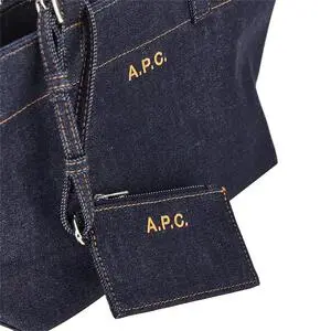 A.p.c. Denim Small Le Drummer Toile Bag - Blue