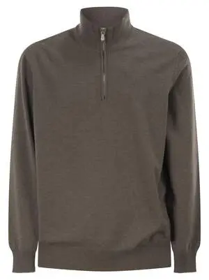 BRUNELLO CUCINELLI Brunello Cucinelli Men Cashmere Turtleneck Sweater With Zipper