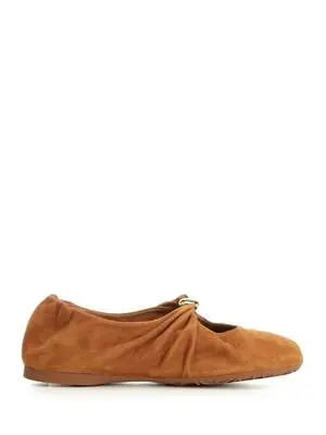 Loewe Soft Ballerina Suede Shoes - Cream