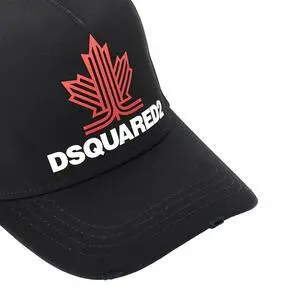 Dsquared2 Cotton Gabardine Baseball Cap - Black