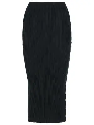 COURREGES Merino Wool Blend Skirt - Black
