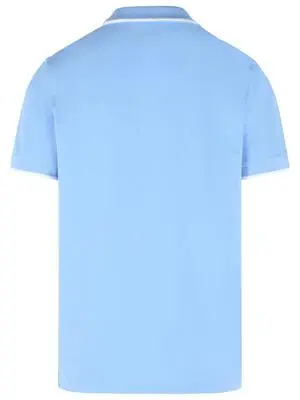 FAY Light Stretch Cotton Polo Shirt - Blue