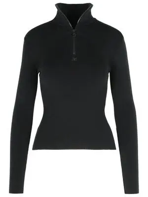 COURREGES Merino Wool Sweater - Black
