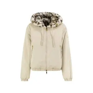Moose Knuckles Reversible Animal-print Faux Fur Puffer Jacket - Cream