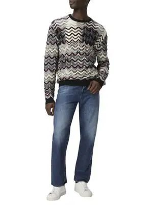 Missoni Crew-neck Sweater With Geometric Zigzag Pattern