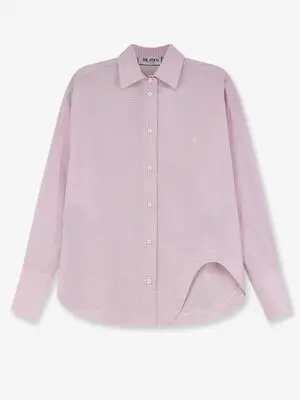 Attico The Attico Women Cotton Shirt With Front Embroidered Logo Multicolor