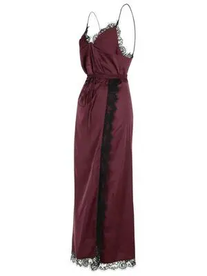 Andamane Burgundy Polyester Blend Dress