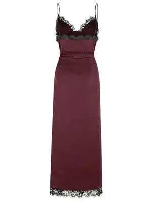 Andamane Burgundy Polyester Blend Dress