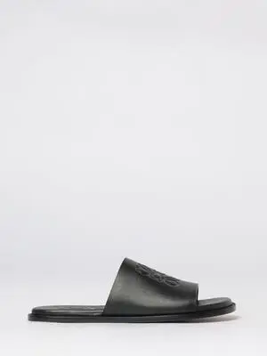 Loewe Anagram Flex Leather Sandals - Black