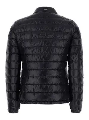 Herno Down Jacket With Stand-up Collar And Front Pockets In Tech Fabric