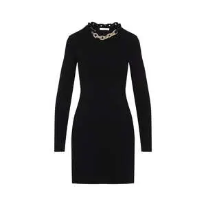 Rabanne Silk Mini Dress - Black