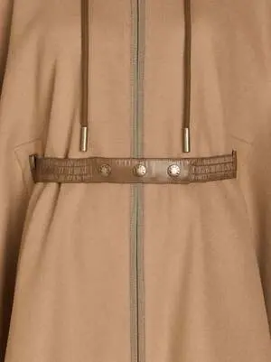 Moncler Padded Cape In Wool Blend