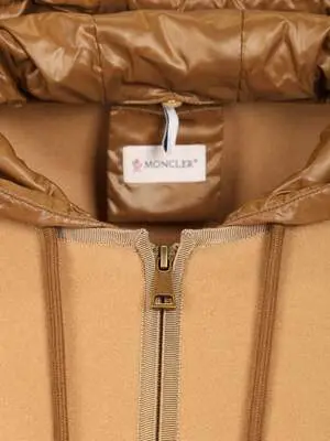 Moncler Padded Cape In Wool Blend