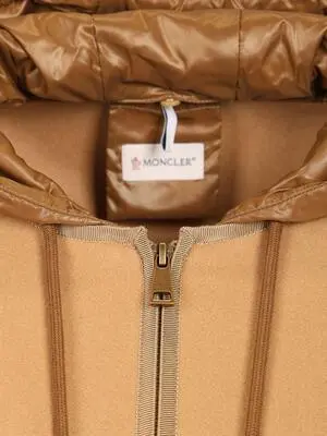 Moncler Padded Wool Blend Cape - Cream