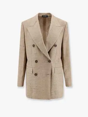 Dolce & Gabbana Viscose And Linen Blazer - Multicolor