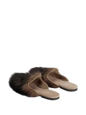 Dolce & Gabbana Suede And Shearling Slippers