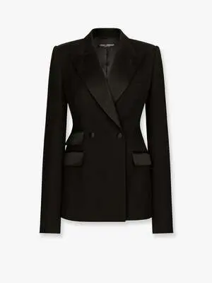 Dolce & Gabbana Tuxedo Virgin Wool And Silk Blazer - Multicolor