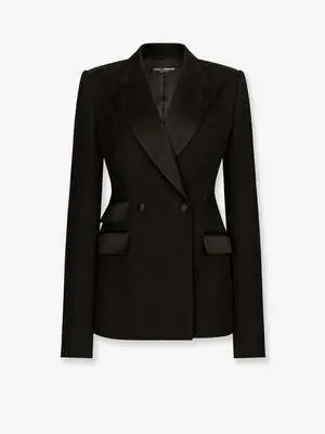Dolce & Gabbana Tuxedo Virgin Wool And Silk Blazer - Multicolor