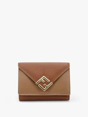 Fendi Ff Diamonds Micro Trifold Leather Wallet - Multicolor