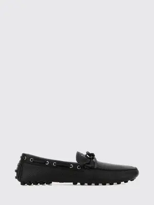 Prada Leather Driver Boat Shoes - Black