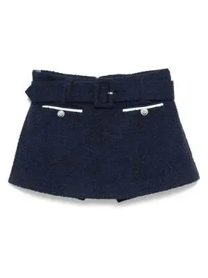 SELF-PORTRAIT Bouclé Mini Skirt With Shorts