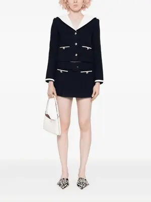 SELF-PORTRAIT Bouclé Mini Skirt With Shorts