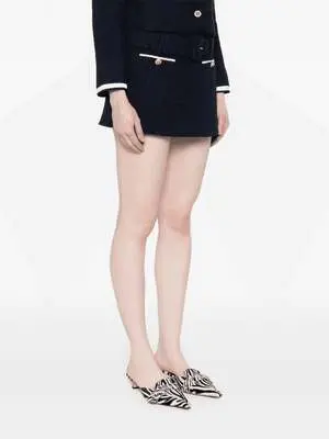 SELF-PORTRAIT Bouclé Mini Skirt With Shorts