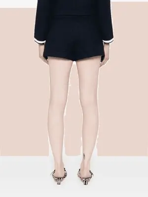 SELF-PORTRAIT Bouclé Mini Skirt With Shorts
