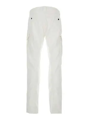 C.P. COMPANY Stretch Cotton Cargo Pants - White
