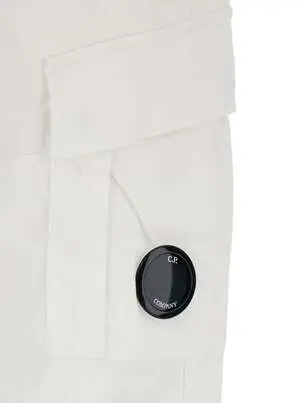 C.P. COMPANY Stretch Cotton Cargo Pants - White