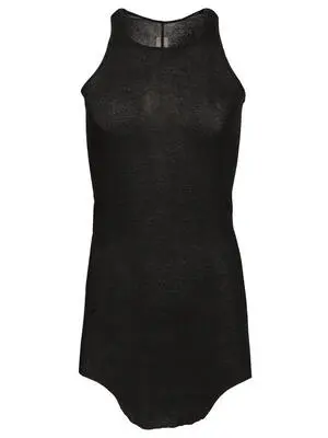 Rick Owens Ribbed Tank Top - Black