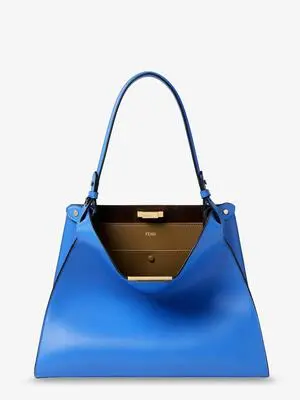 Fendi Way Medium Leather Shoulder Bag With Contrasting Lining - Multicolor