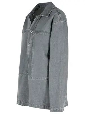 JW Anderson Rugby' Grey Denim Shirt - Gray