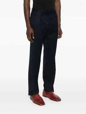 Prada Tapered Leg Wool Trousers
