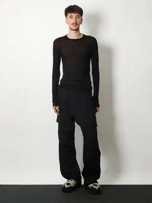 Rick Owens Viscose And Silk Blend T-shirt