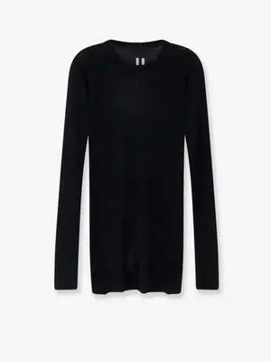 Rick Owens Rick Owens Men Viscose And Silk Blend T-Shirt Black