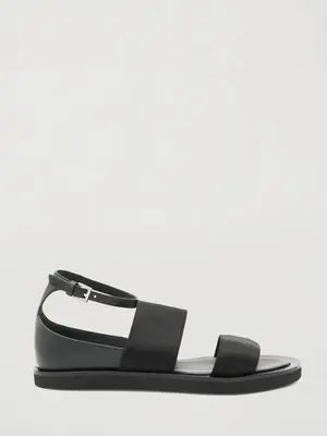Max Mara Masoncia Leather Sandal - Black