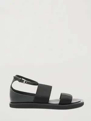 Max Mara Leather Sandal - Black