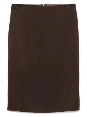 TOM FORD Silk Pencil Skirt - Brown