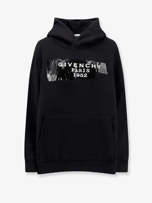 Givenchy Cotton Hooded Sweatshirt - Black