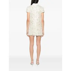SELF-PORTRAIT Sequin Embellished Peter Pan Collar Cocktail & Party Dress