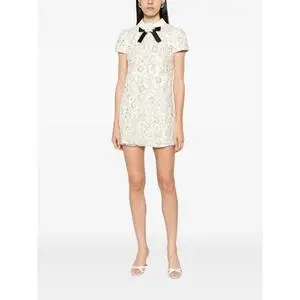 SELF-PORTRAIT Sequin Embellished Peter Pan Collar Cocktail & Party Dress