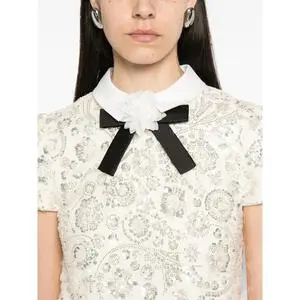 SELF-PORTRAIT Sequin Embellished Peter Pan Collar Cocktail & Party Dress