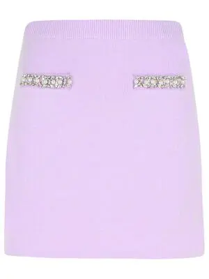 SELF-PORTRAIT SELF-PORTRAIT Crystal Embellished Skirt Multicolor