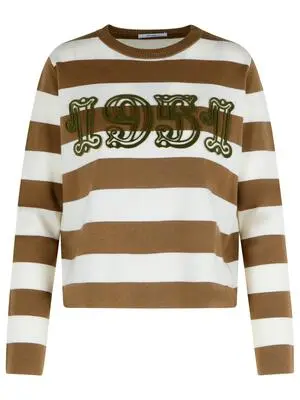 Max Mara Viterbo' Virgin Wool Hazelnut Sweater - Brown