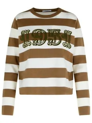 Max Mara Viterbo' Virgin Wool Hazelnut Sweater - Brown