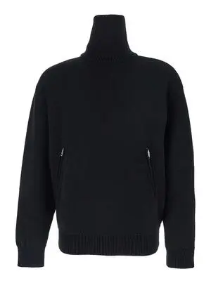 Balenciaga Cotton Blend Turtleneck Sweater - Multicolor