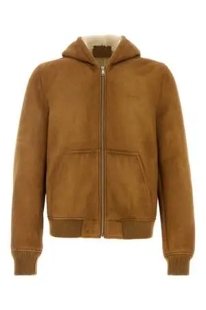 Prada Camel Shearling Jacket - Brown