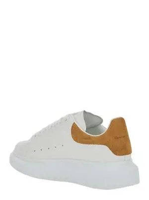 Alexander McQueen Low Top Sneaker With Logo Lettering On The Heel In Leather For - White
