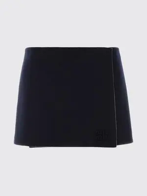 Miu Miu Virgin Wool And Cashmere Wrap Skirt - Blue